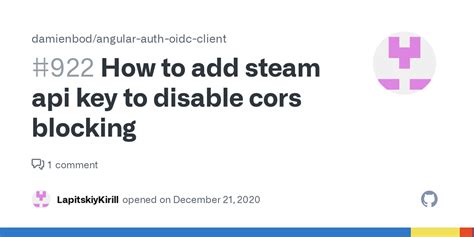 How To Add Steam Api Key To Disable Cors Blocking Issue 922