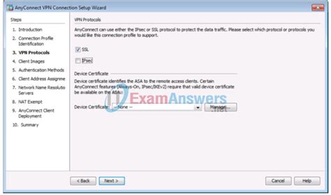 10 3 1 2 Lab Configure AnyConnect Remote Access SSL VPN Using ASA 5505 ASDM Answers