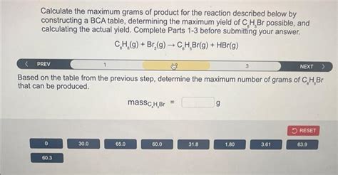 Solved Calculate The Maximum Grams Of Product For The Re