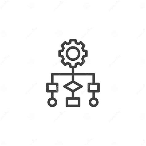Flowchart Scheme Line Icon Stock Vector Illustration Of Info 310902754