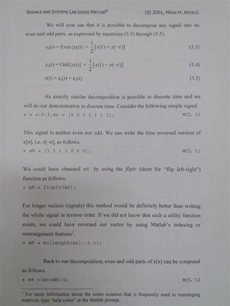 Signals And Systems Lab Using Matlab © 2001 Musa H