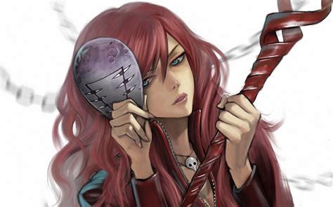 Anime Girl Redhead Hd Desktop Wallpaper Layar Lebar Definisi Tinggi