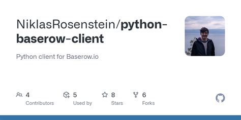 Github Niklasrosensteinpython Baserow Client Python Client For