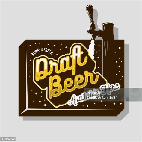 승진을 위한 초안 맥주 탭 기호 디자인입니다 벡터 그래픽입니다 Draft Sports에 대한 스톡 벡터 아트 및 기타 이미지 Draft Sports 나이트클럽