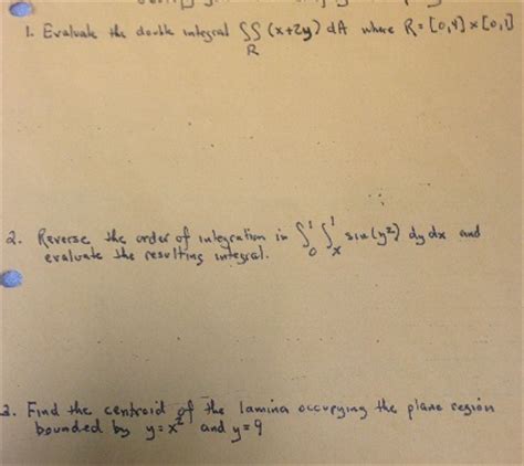 Evaluate The Double Integral R X Y DA Where R Chegg