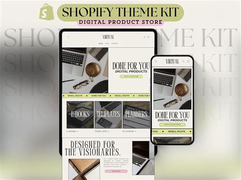 Shopify Theme Kit For Selling Digital Products Shopify Website Template