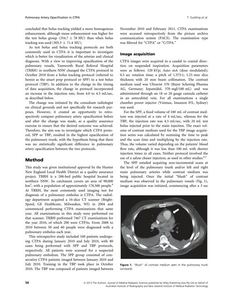 Solution A Retrospective Comparison Of Smart Prep And Test Bolus Multi Detector Ct Pulmonary
