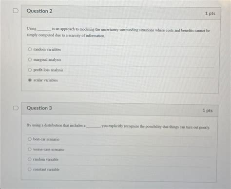 Solved Using Is An Approach To Modeling The Uncertainty Chegg Com