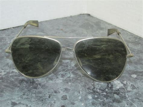 Vintage Mens Silver Frame Sunglasses Aviator Sunglasses Etsy