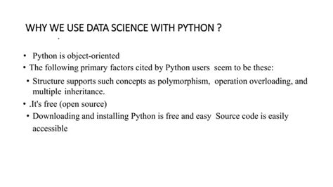 Presentation On Data Science With Python Pptx