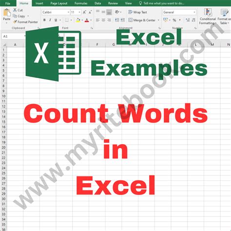 Excel Example Count Words In Excel Myritebook Learn Tutorials