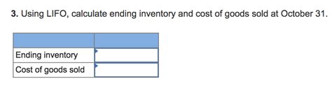 Solved Problem A Calculate Ending Inventory And Cost Of Chegg Com