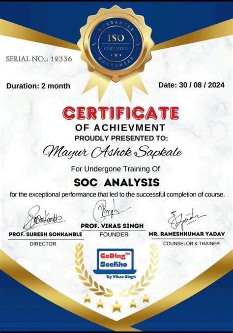Successful Completion Of Soc Course By Coding Seekho Mayur Sapkale Posted On The Topic Linkedin