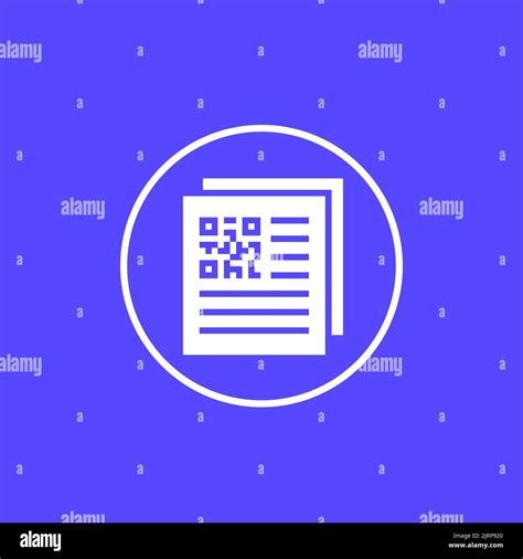 Document With Qr Code Vector Icon Stock Vector Image And Art Alamy