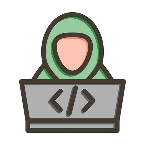 Programmer Vector Thick Line Filled Colors Icon For Personal And Commercial Use Vector