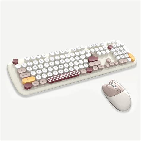 2 4ghz Wireless Multi Color Combo Keyboard Mouse Round Keycaps Dubsnatch