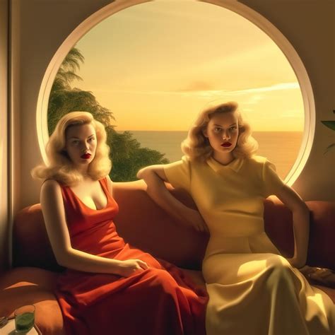 Premium Photo Beautiful Woman Twins Fashion Model Photoshoot