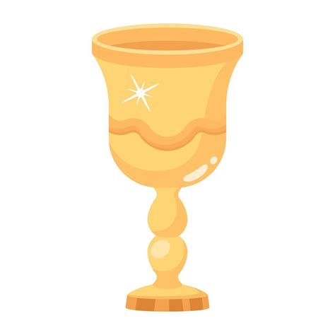 A Gold Chalice Flat Icon Download 10988245 Vector Art At Vecteezy
