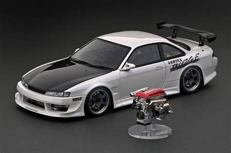 【楽天市場】イグニッション 1/18 ヴェルテックス S14 シルビア パールホワイト エンジン付き ignition 1:18 VERTEX ...