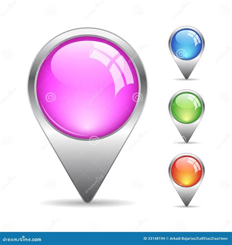 Vector Pin Buttons Stock Vector Illustration Of Blank 33148194