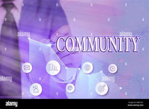 Writing Note Showing Community Business Concept For Specific Population With A Common
