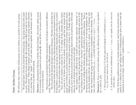 22 Finite Abelian Groups Finite Abelian Groupswe Will Prove That Every Finite Abelian Group