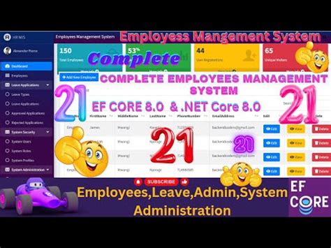 EP 21 Complete Employees Management System With EF Core MS SQL ASP NET