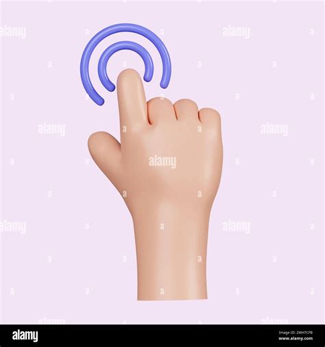3d Computer Cursor With Hand And Click Diverse Man Arms With Fingers