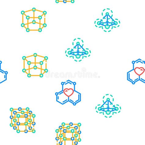 Molecule Chemistry Science Vector Seamless Pattern Stock Vector Illustration Of Technology