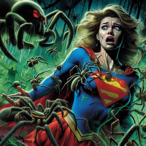 Supergirl Scared Of The Spiders By Necromancer Rev On Deviantart