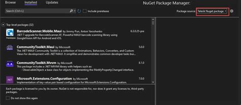 How To Use Telerik Private NuGet Package In Visual Studio 2022 And NET