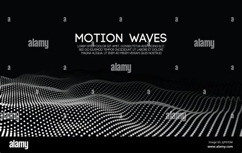 3d Glowing Abstract Digital Wave Particles Futuristic Vector Illustration Hud Element