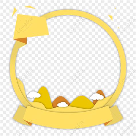 둥근 종이 절단 국경 Png 일러스트 무료 다운로드 Lovepik