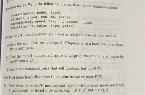 Solved Exercise 622 Write The Following Queries Based On