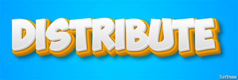 Distribute Text Effect And Logo Design Word