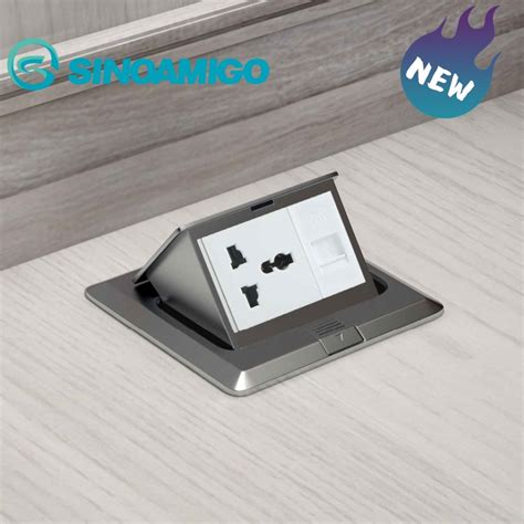 Sinoamigo Brass Aluminum Floor Socket Ground Universal Socket CE TUV Floor Box And Floor Boxes