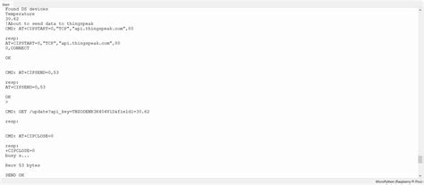 Raspberry Pi Pico Send DS18B20 Sensor Readings To ThingSpeak