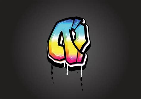Q Letter 3d Graffiti Alphabet Font Vector
