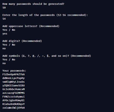 Github Torden7passwordgenerator A Command Line Password Generator
