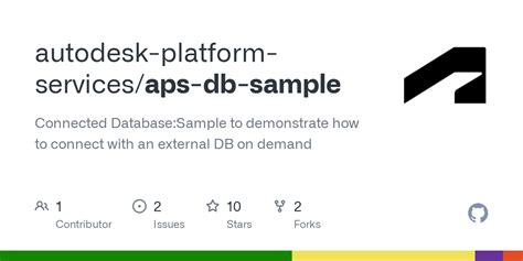 Issues · Autodesk Platform Servicesaps Db Sample · Github