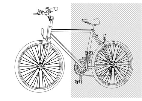 모터 핸드 드로잉 및 스케치 흑백 프리미엄 Psd 파일