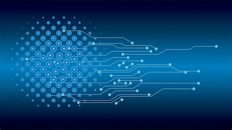 Premium Vector Binary Circuit Board Future Technology Blue Cyber Security Concept Background