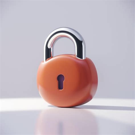 3d render illustration of a padlock in a playful and cartoonish style
