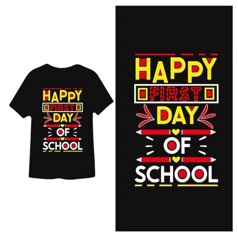 Feliz Primer Día De Clases Diseño De Camiseta De Regreso A Clases