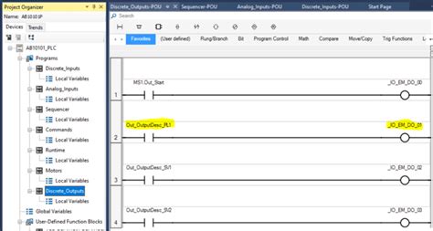 Digital Output PLC Logic Example Basic Automation