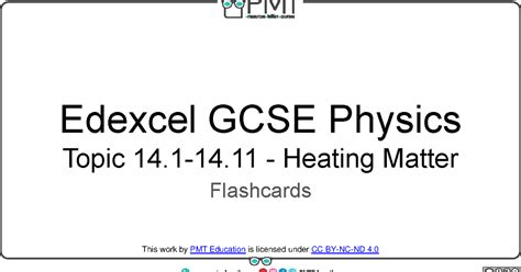 Flashcards Particle Model Edexcel PMT Education