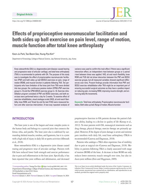 Pdf Effects Of Proprioceptive Neuromuscular Facilitation And Both Sides Up Ball Exercise On