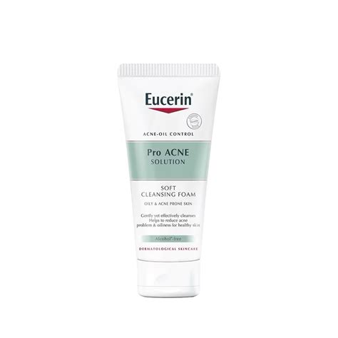 Eucerin Pro Acne Soft Cleansing Foam 50g โฟมล้างหน้าสำหรับผิวมันเป็นสิว