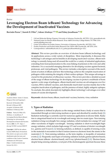Pdf Leveraging Electron Beam Ebeam Technology For Advancing The