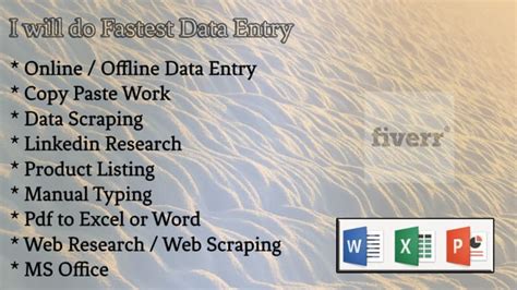 Do Fastest Data Entry Web Research Copy Paste And Typing By M Amir78672 Fiverr